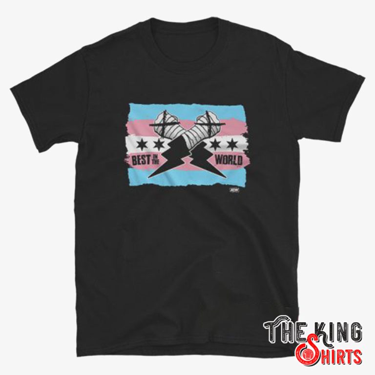 AEW CM Punk Best In The World Trans Pride T Shirt - TheKingShirts